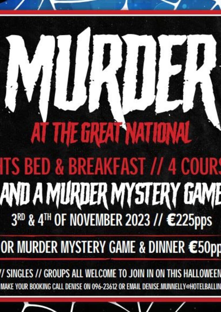 Murder Mystery Weekends Ireland | Great National Hotel Ballina Mayo